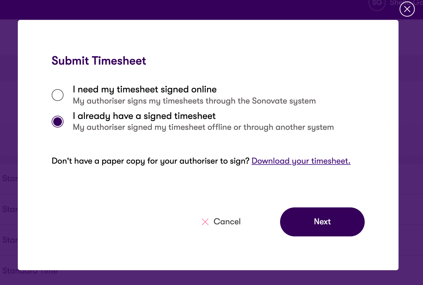 Timesheets Submission - Worker Guide